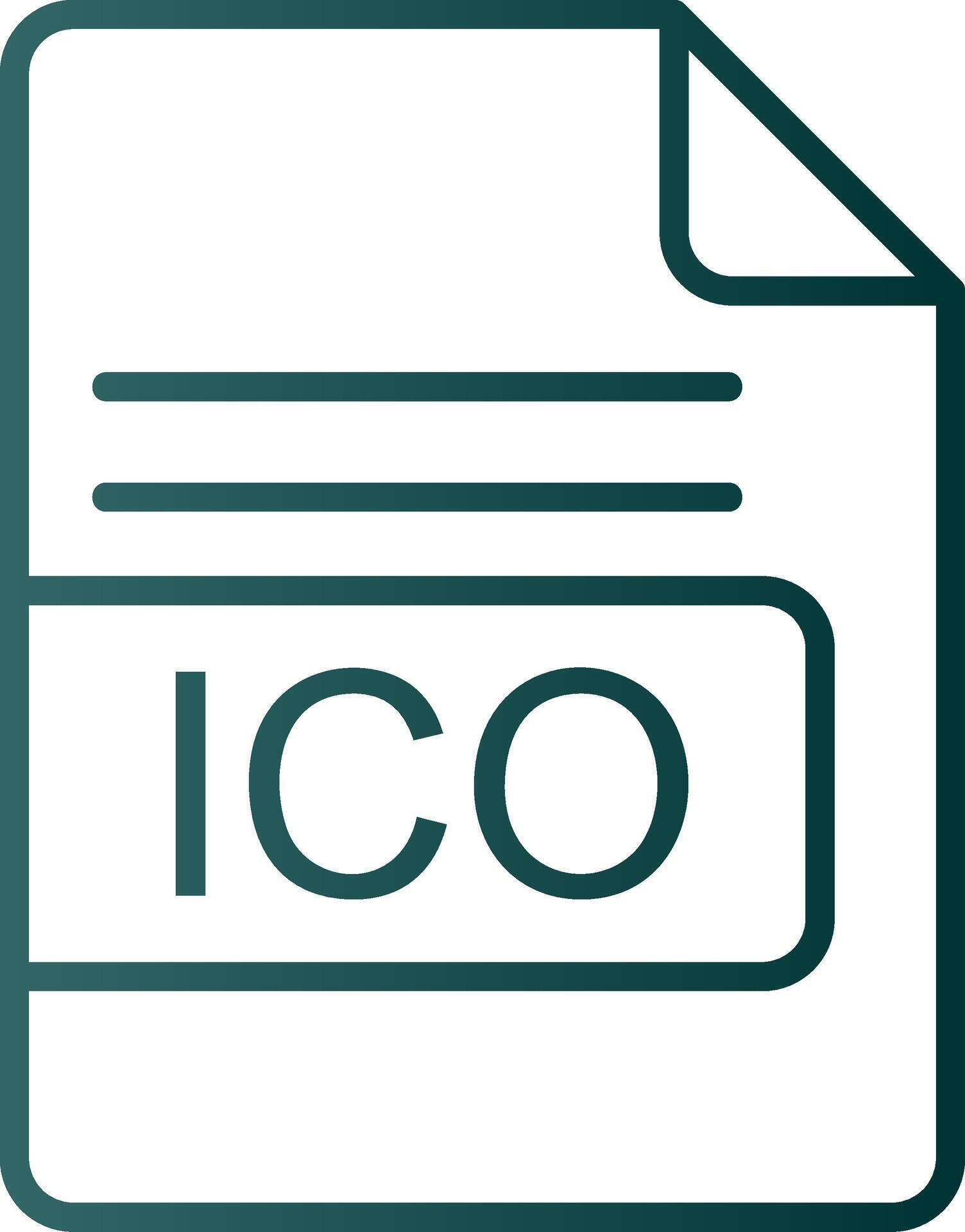 Ico File Format Line Gradient Icon 43737381 Vector Art At Vecteezy