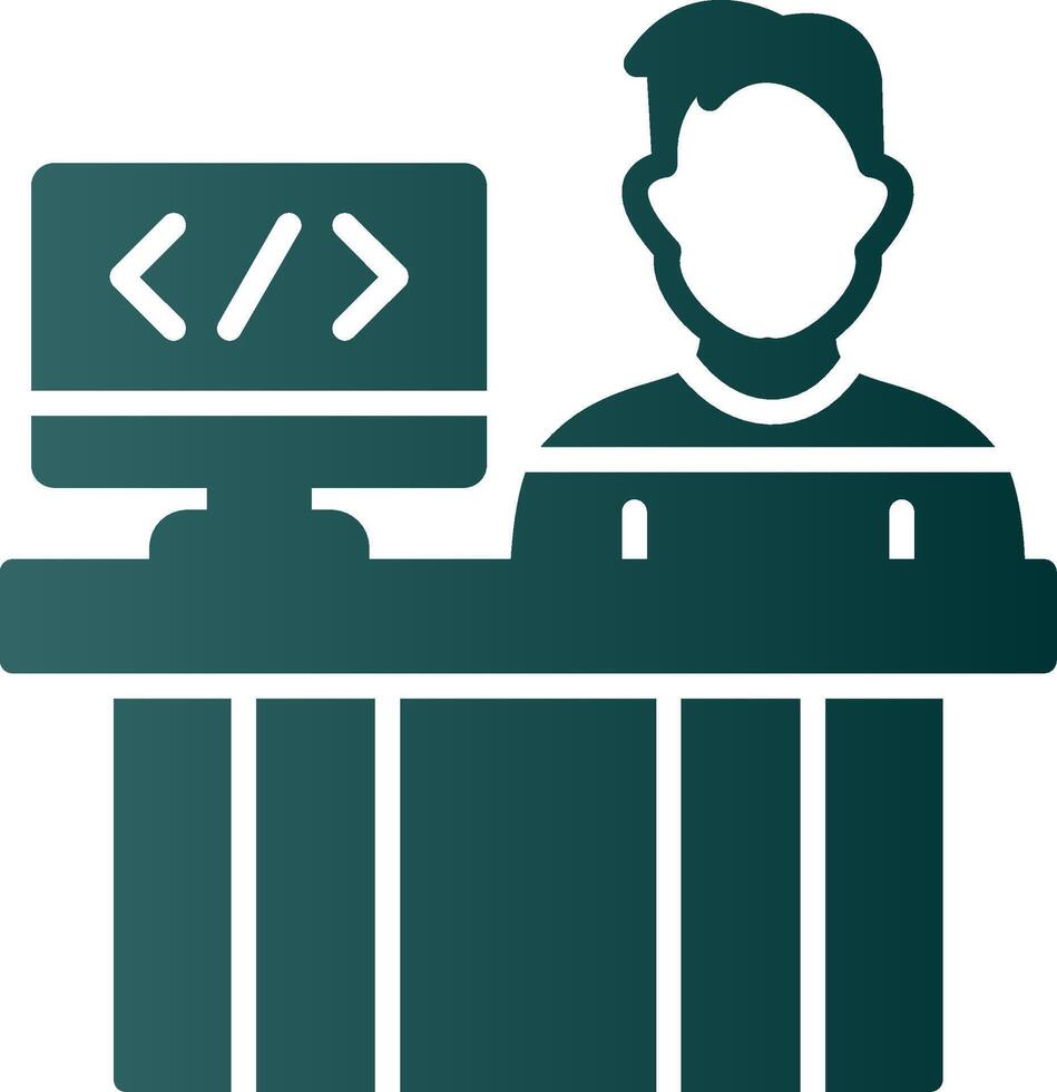 Programmer Glyph Gradient Icon 43737707 Vector Art at Vecteezy