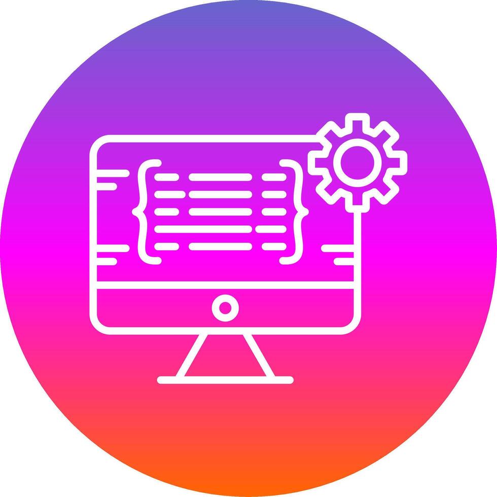 Programming Line Gradient Circle Icon 43737914 Vector Art At Vecteezy