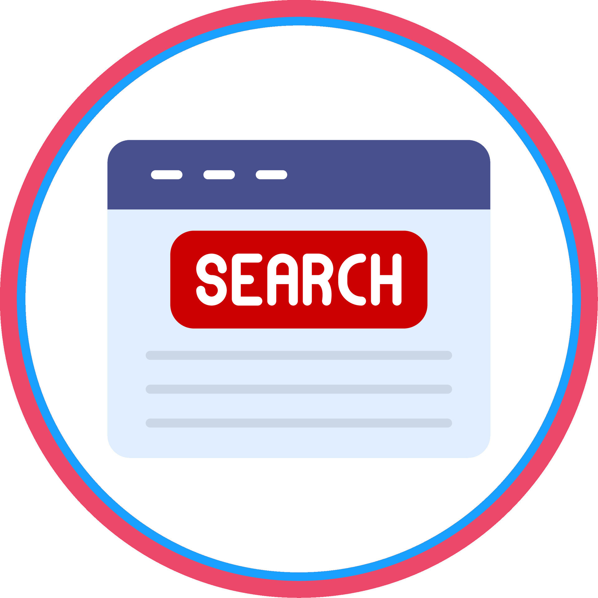 Search Bar Flat Circle Icon 43742785 Vector Art at Vecteezy