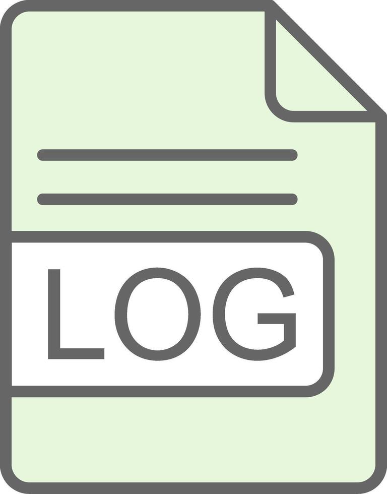 LOG File Format Fillay Icon Design 43744122 Vector Art at Vecteezy