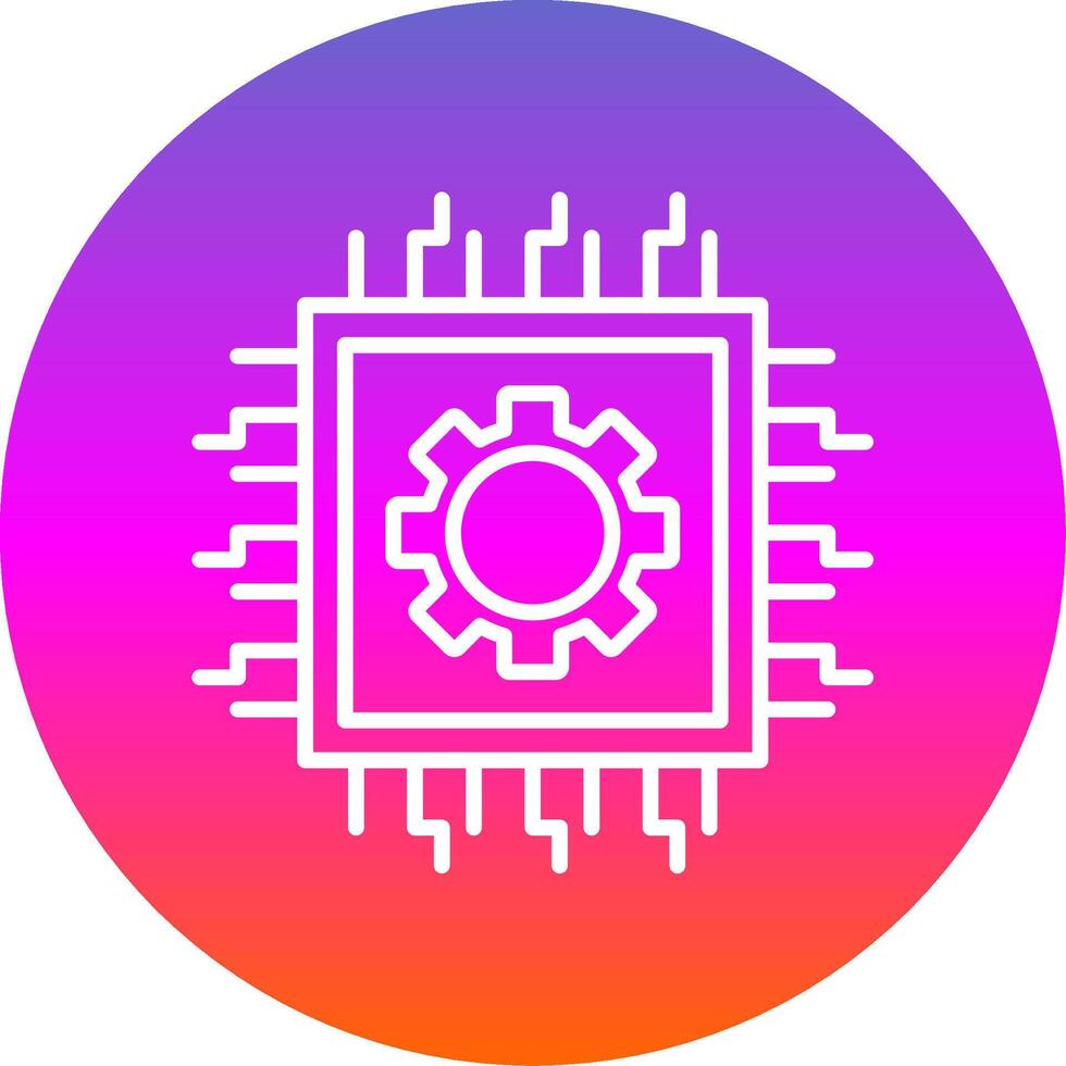 Processor Line Gradient Circle Icon 43745446 Vector Art at Vecteezy
