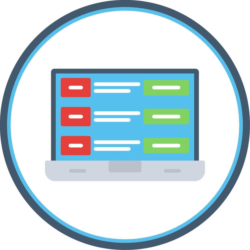 Tasks Flat Circle Icon 43746083 Vector Art at Vecteezy