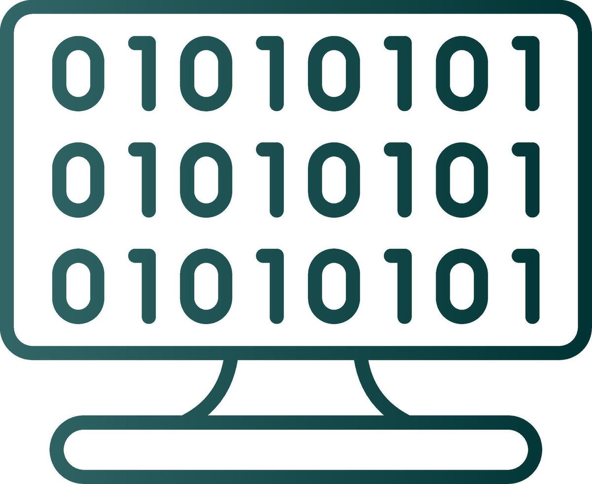 Binary Code Line Gradient Icon 43746239 Vector Art at Vecteezy