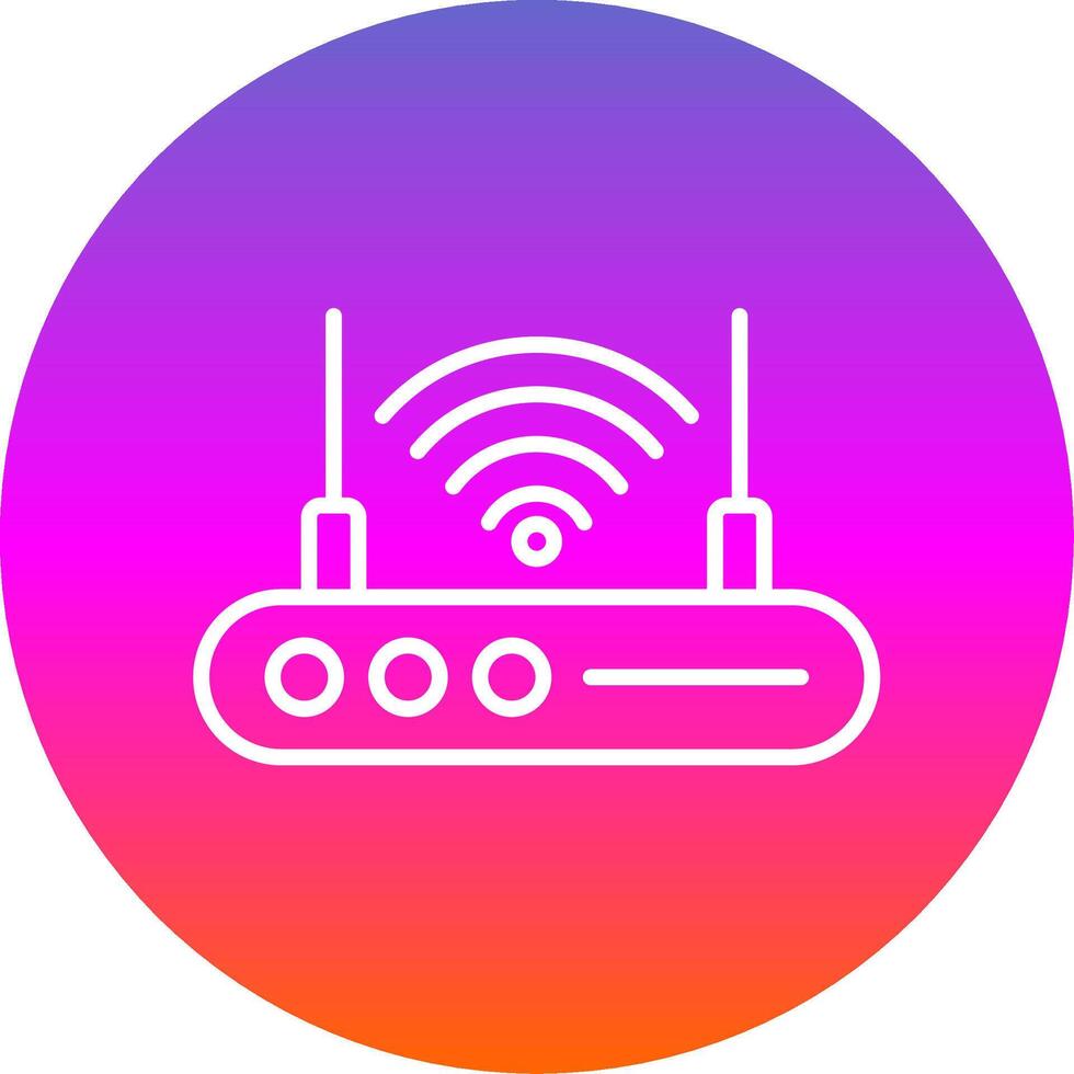 Wifi Router Line Gradient Circle Icon 43746704 Vector Art At Vecteezy