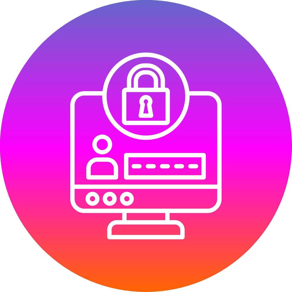 OnLine Gradient Circle Privacy Line Gradient Circle Icon 43747824 ...