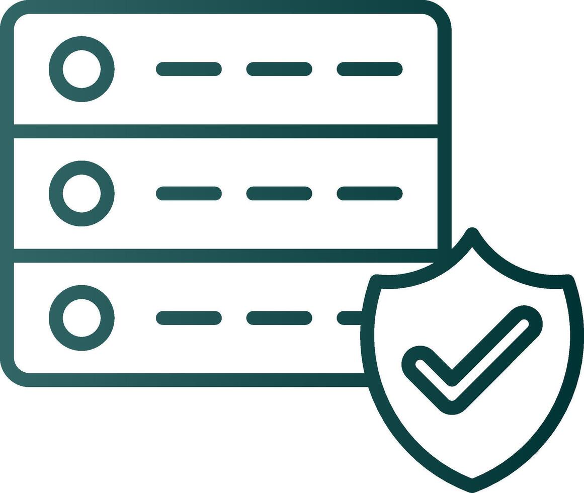 Data Protection Line Gradient Icon 43748234 Vector Art At Vecteezy