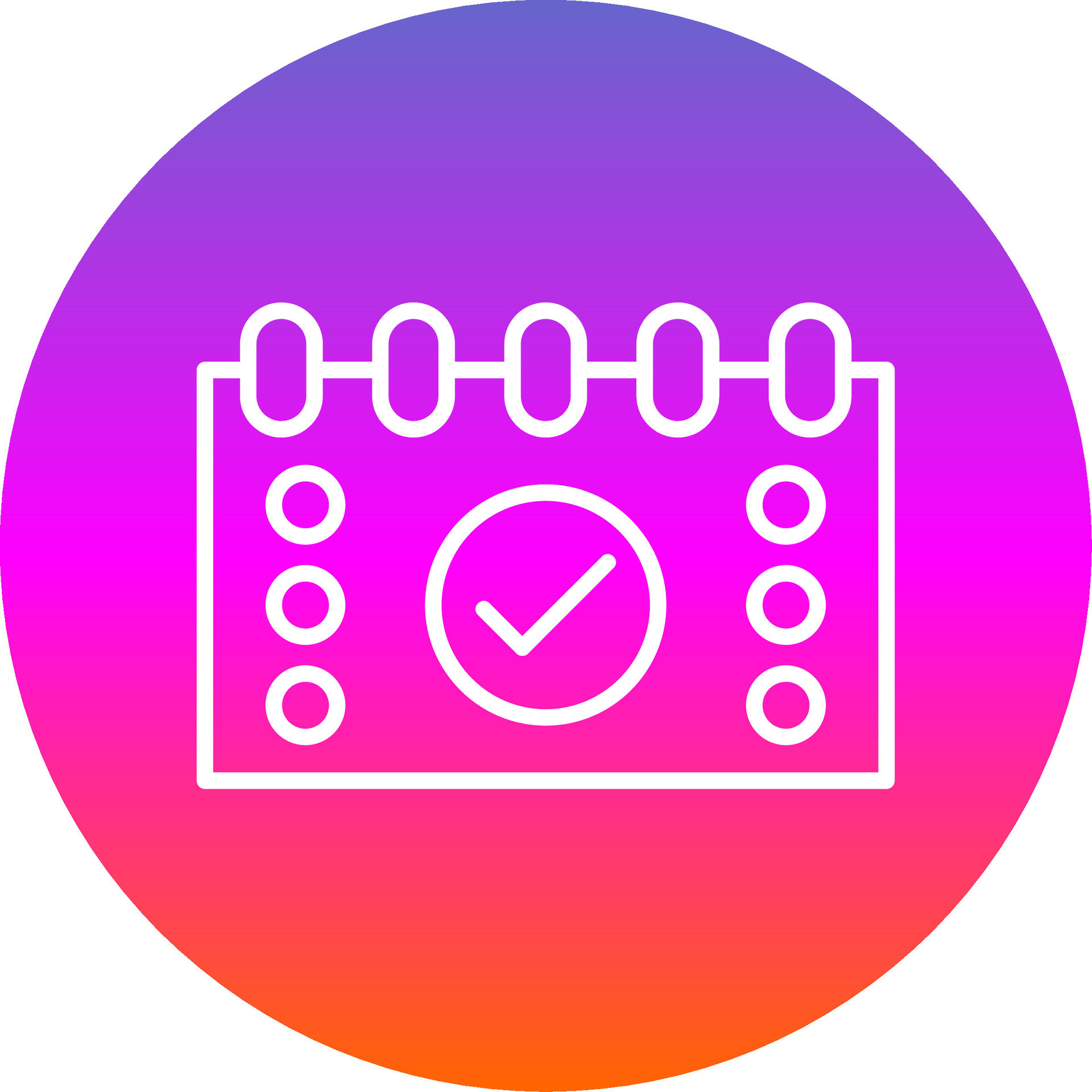 Tasks Line Gradient Circle Icon 43749360 Vector Art at Vecteezy