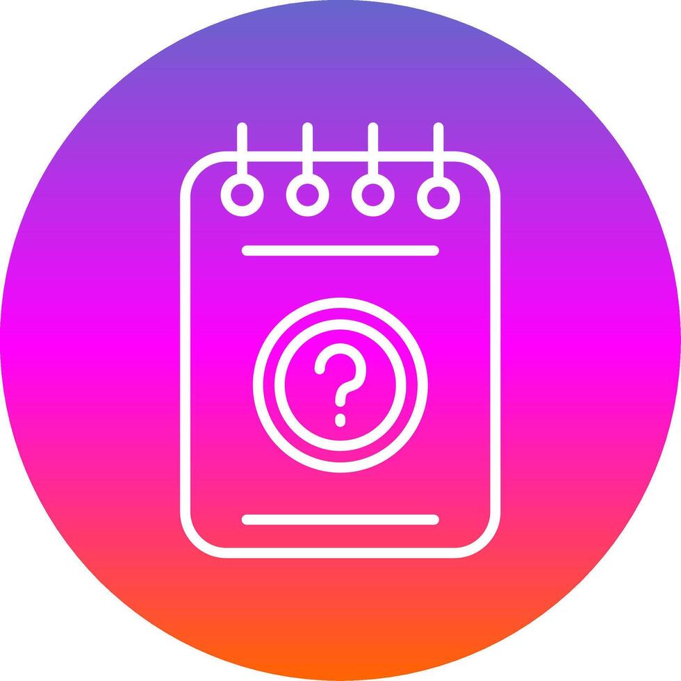 Notes Line Gradient Circle Icon 43750253 Vector Art at Vecteezy