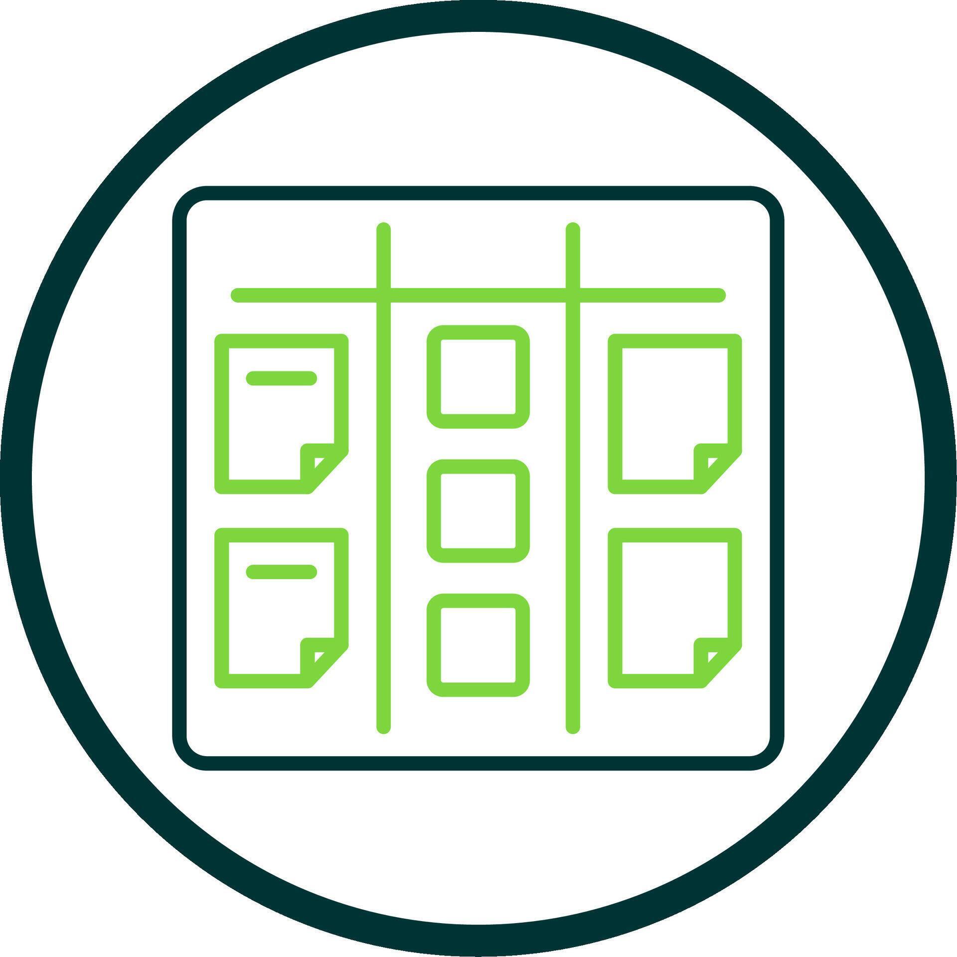 Kanban Line Circle Icon Design 43754564 Vector Art at Vecteezy