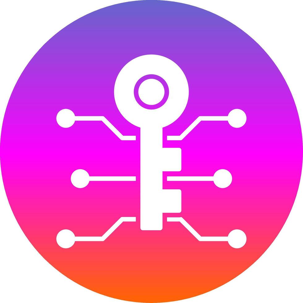 Server Encryption Glyph Gradient Circle Icon Design 43755870 Vector Art ...