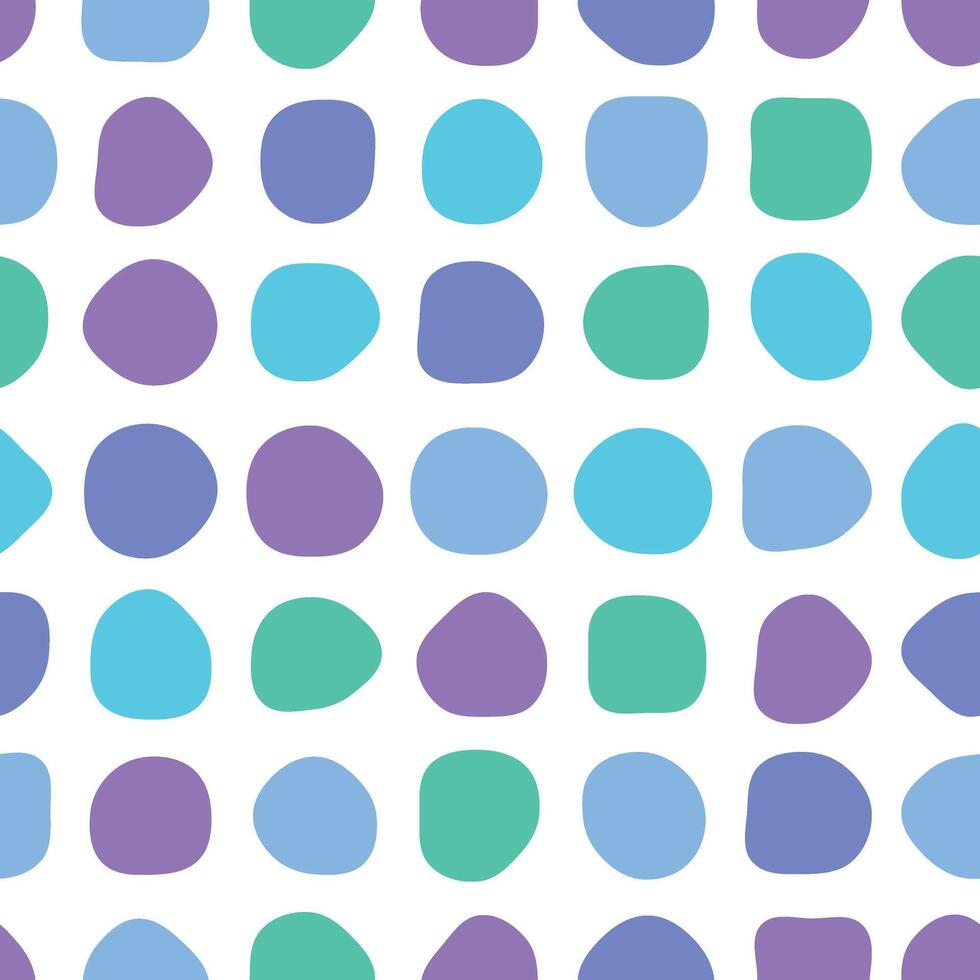 Simple Pattern With Blobs Seamless Stone Design Colorful Abstract Organic Shape Print Trendy