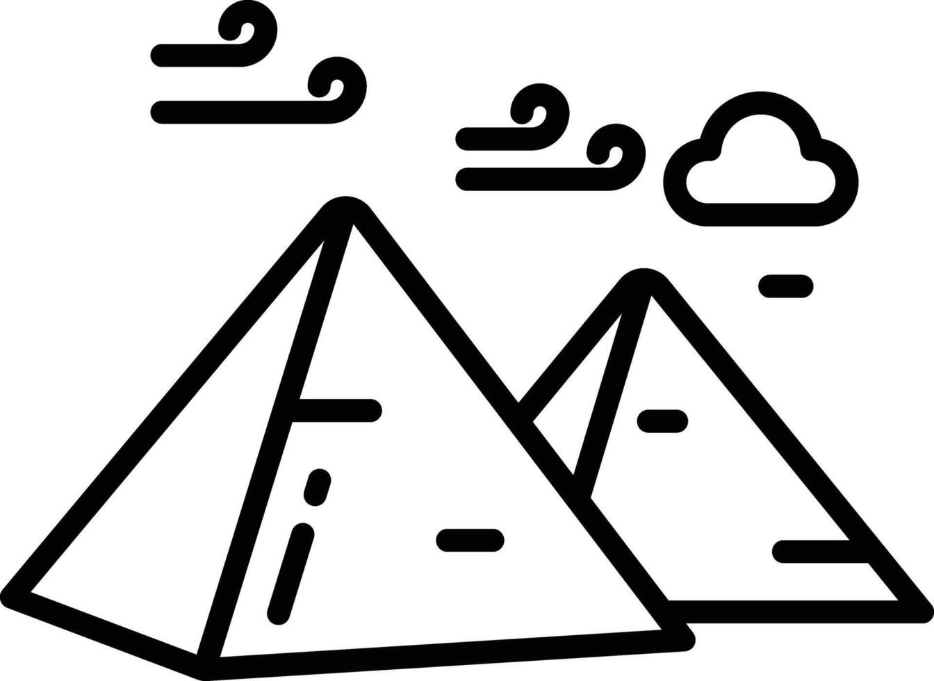 Pyramid outline illustration 43765264 Vector Art at Vecteezy