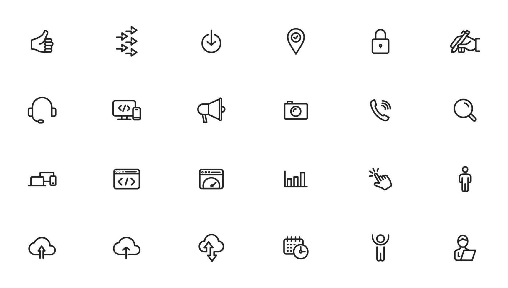 Search Engine Optimization and web development. Thin line web icon ... Search Engine Optimization and web development. Thin line web icon ...