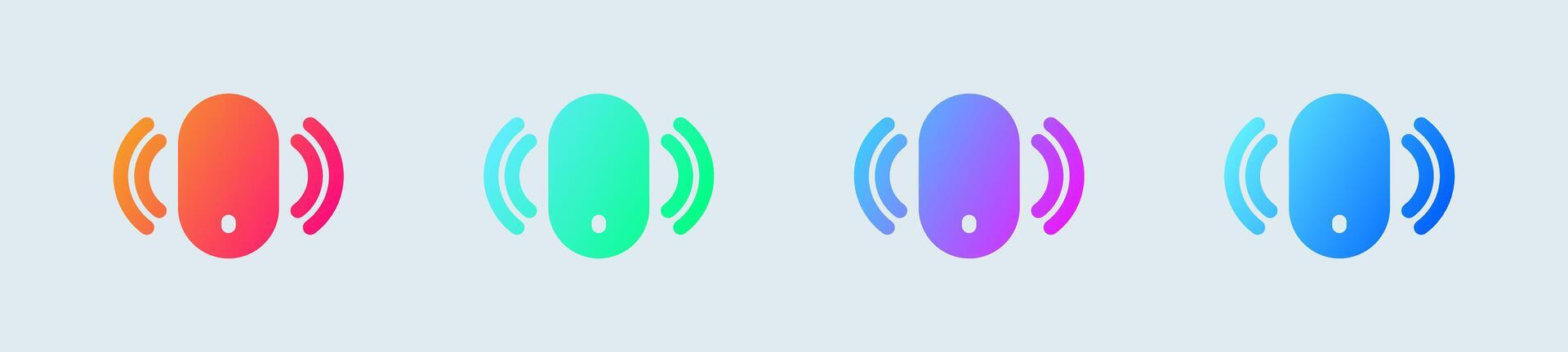 Remote Solid Icon In Gradient Colors Keyless Control Signs