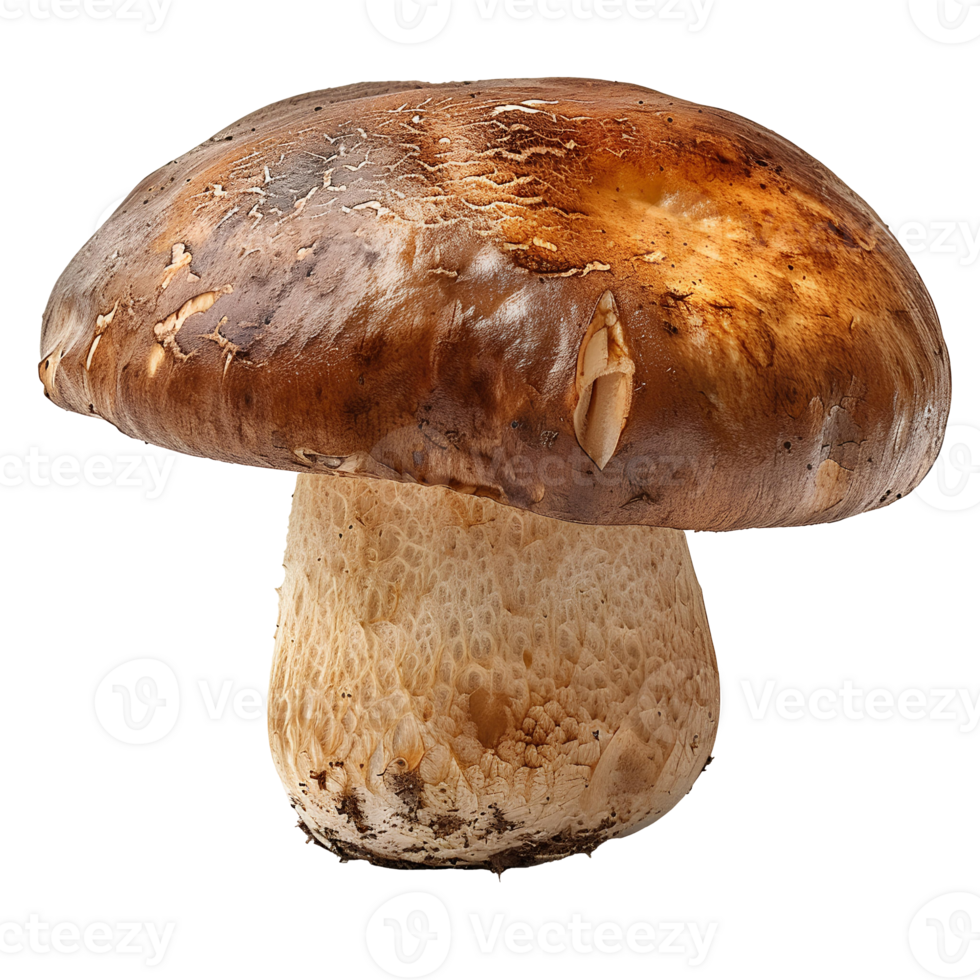 Boletus Edulis Mushroom Brown Mushroom Isolated Boletus Edulis Mushroom Top View Isolated