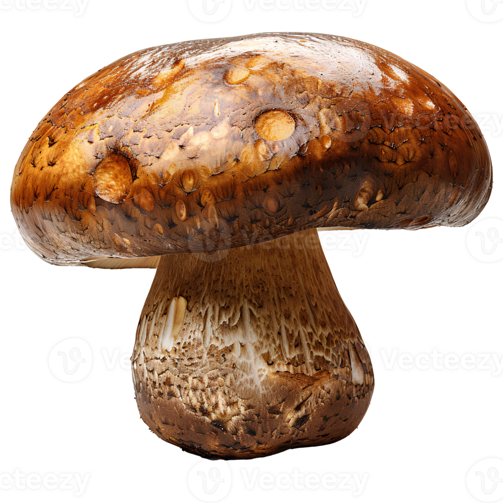 Boletus Edulis Mushroom Brown Mushroom Isolated Boletus Edulis Mushroom Top View Isolated