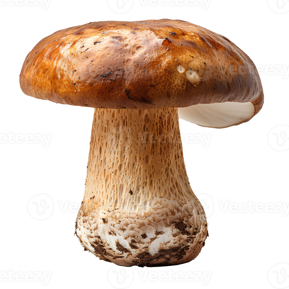 Boletus Edulis Mushroom Brown Mushroom Isolated Boletus Edulis Mushroom Top View Isolated