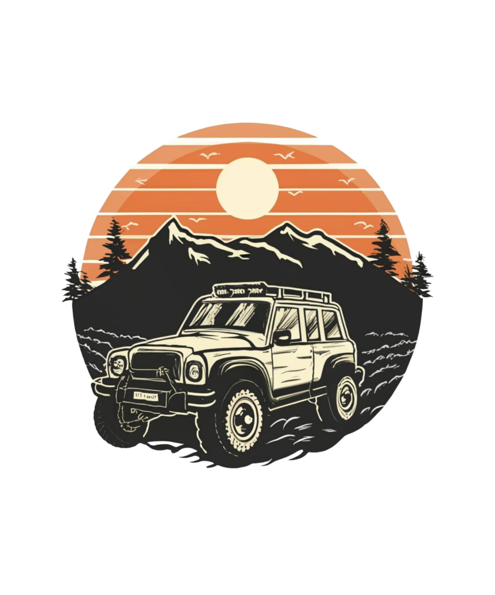 Free Off Road Car Illustration For T Shirt Design 43771361 Png