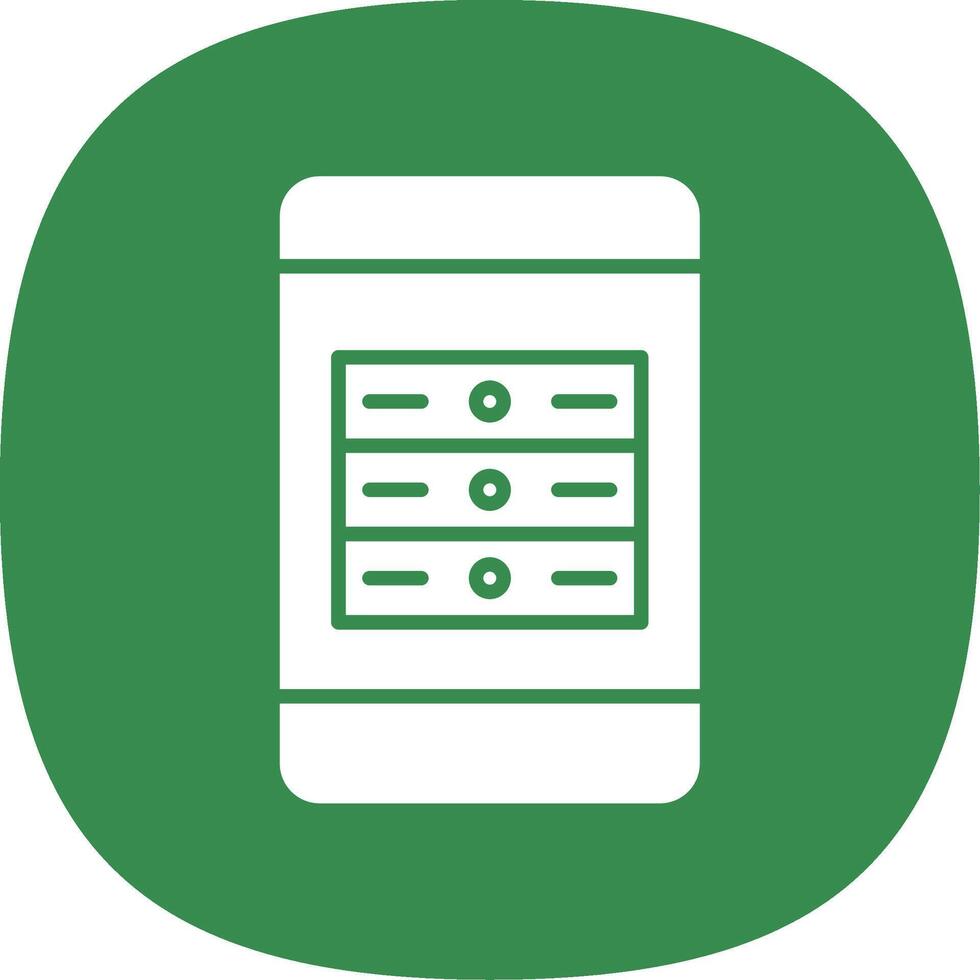 Mobile App Server Glyph Curve Icon Design 43772267 Vector Art at Vecteezy