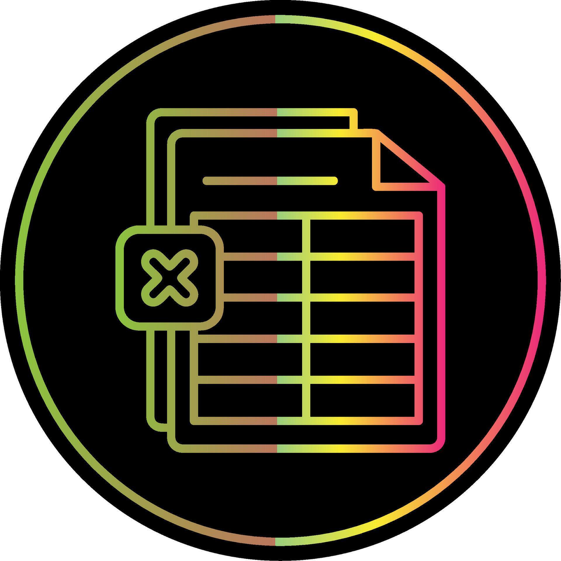 Excel Line Gradient Due Color Icon Design 43781591 Vector Art at Vecteezy