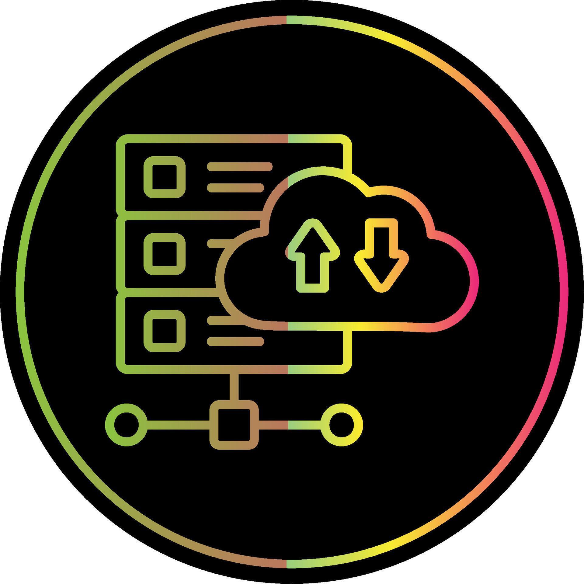Data Transformation Line Gradient Due Color Icon Design 43783061 Vector ...