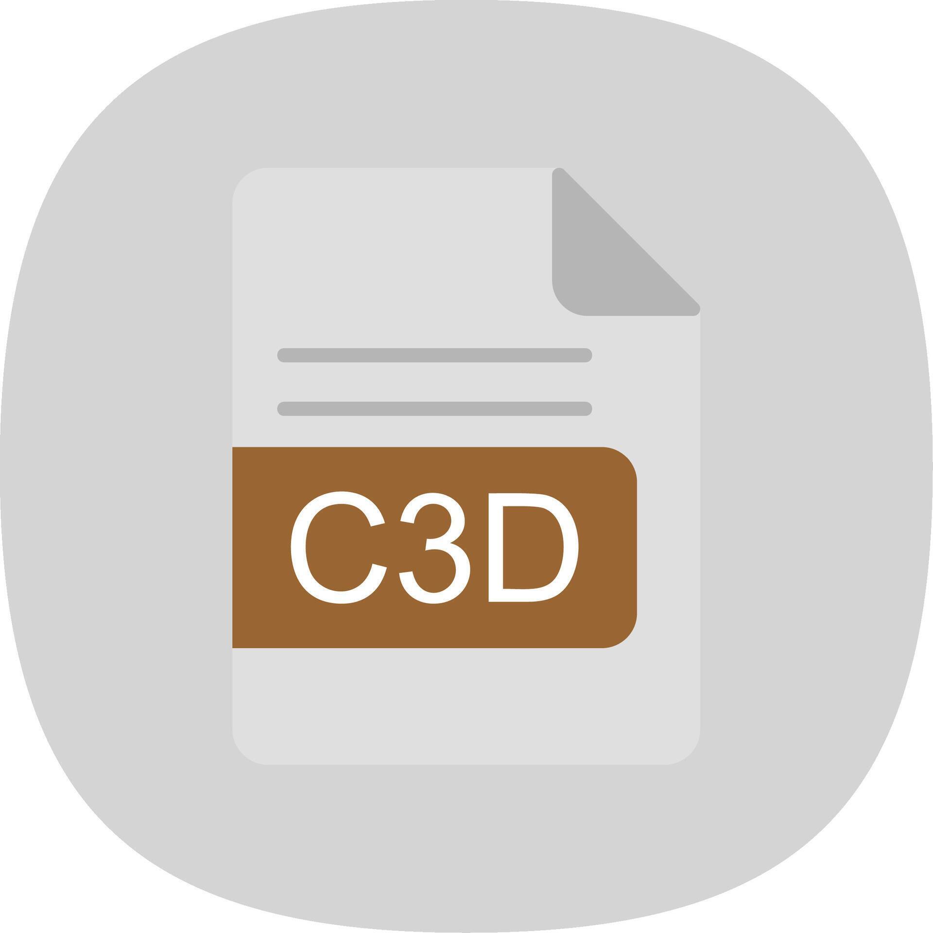 C3D File Format Flat Curve Icon Design 43783154 Vector Art at Vecteezy