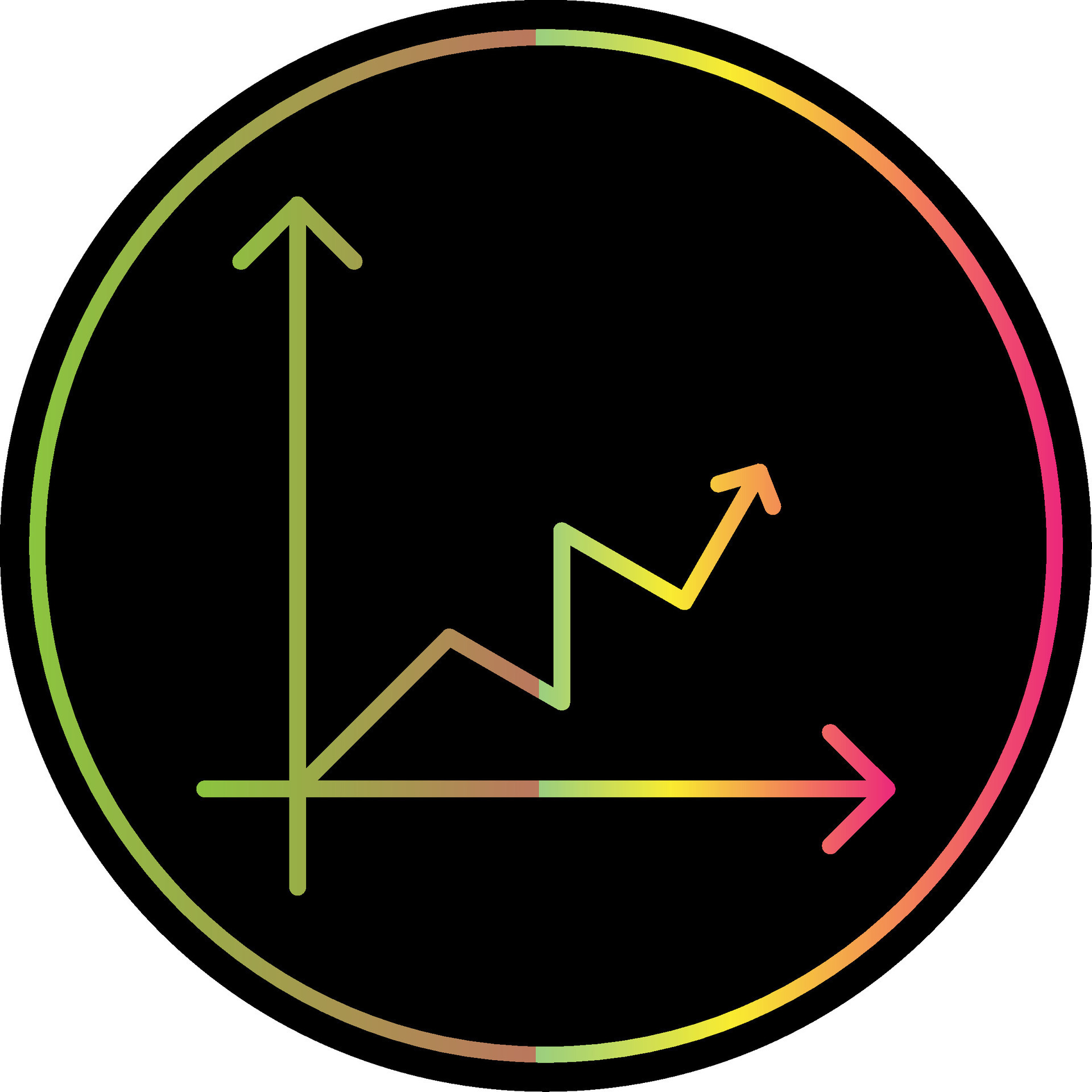 Line Circle Multi Circle Chart Line Gradient Due Color Icon Design ...