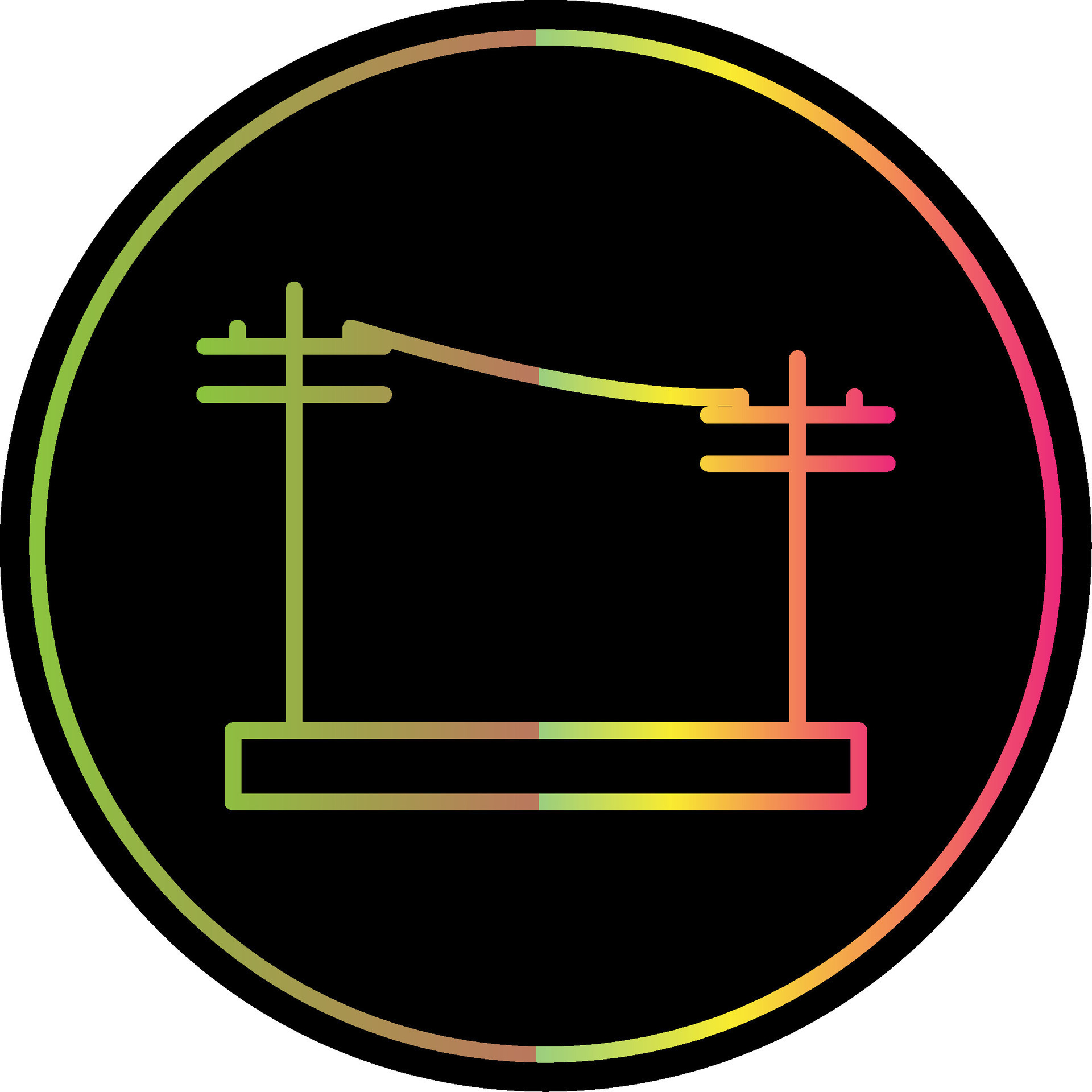 Powerline Gradient Due Color Multi Circle Line Gradient Due Color Icon