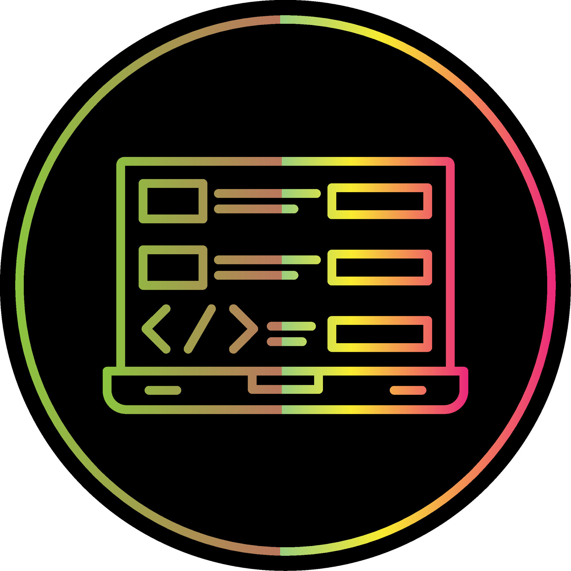 Coding Line Gradient Due Color Icon Design 43785889 Vector Art At Vecteezy