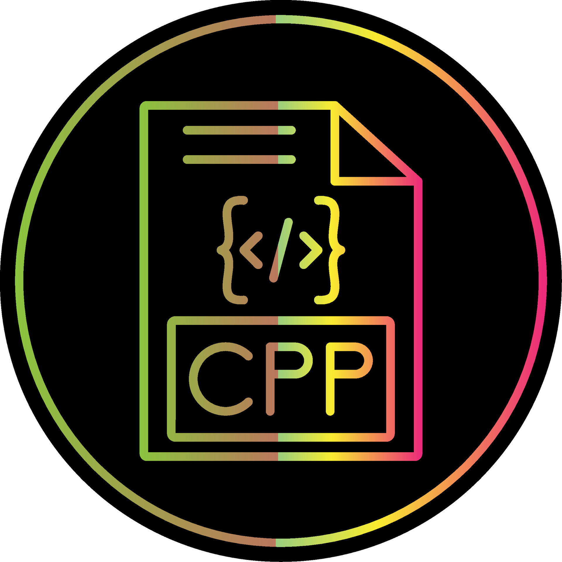 Cpp Line Gradient Due Color Icon Design 43790656 Vector Art At Vecteezy