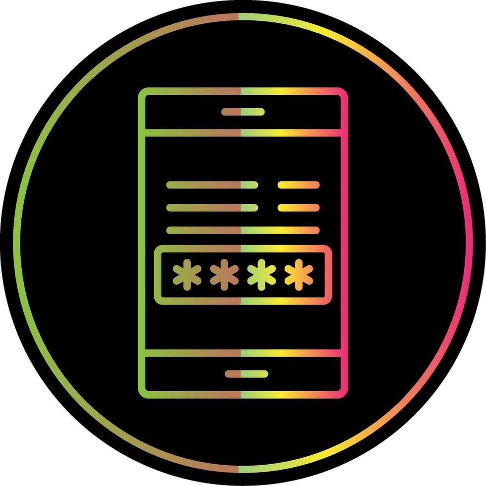 Password Line Gradient Due Color Icon Design 43799581 Vector Art At Vecteezy