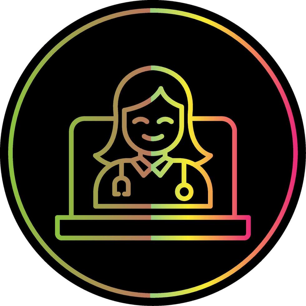 Online Circle Multi Circle Doctor Line Gradient Due Color Icon Design 43799694 Vector Art At