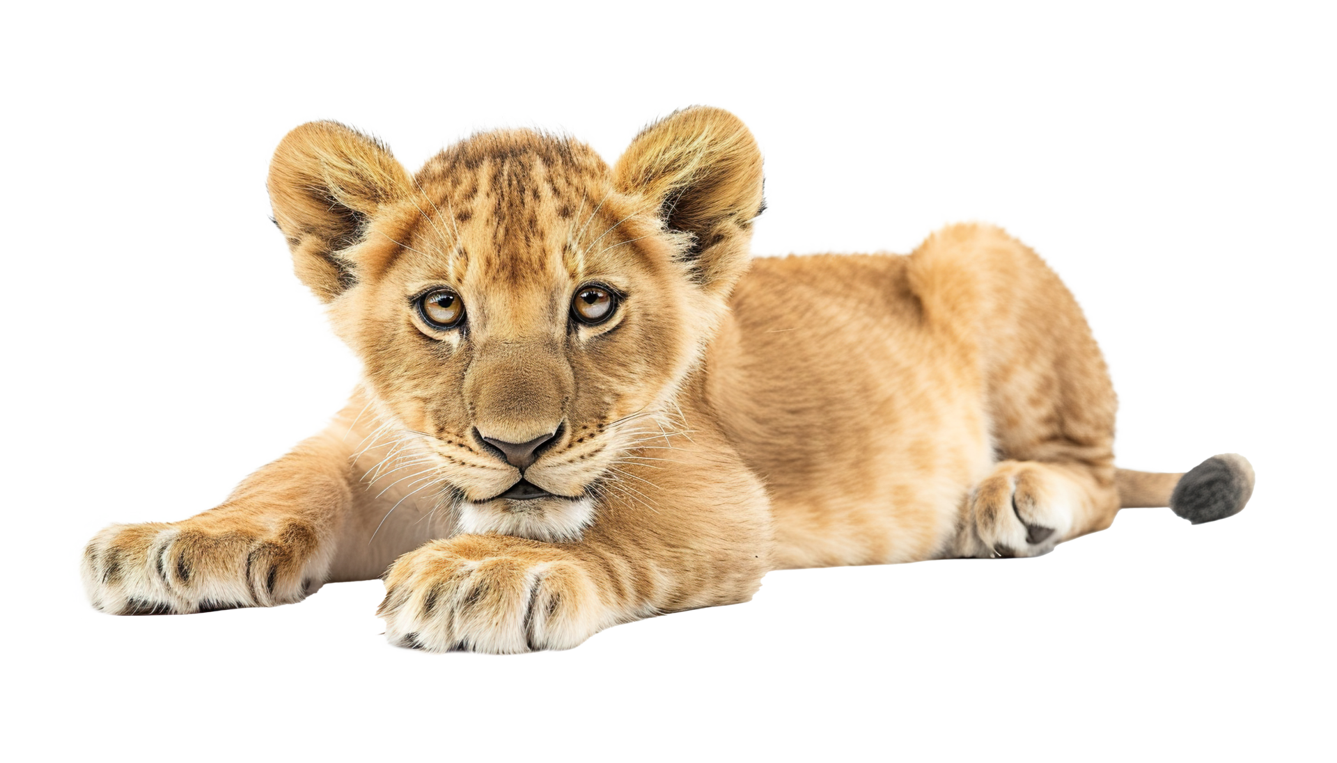 cute playful baby lion resting transparent background isolated graphic ...