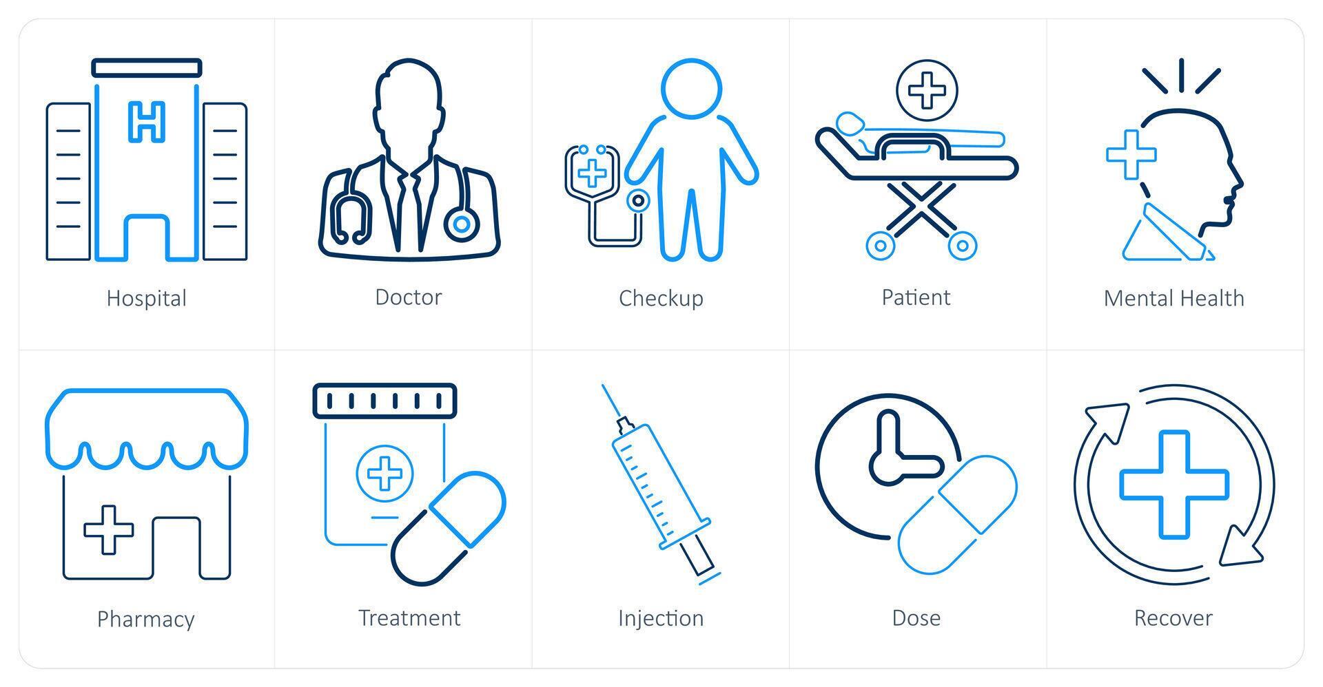 A Set Of 10 Health Checkup Icons As Hospital Doctor Checkup 43803988