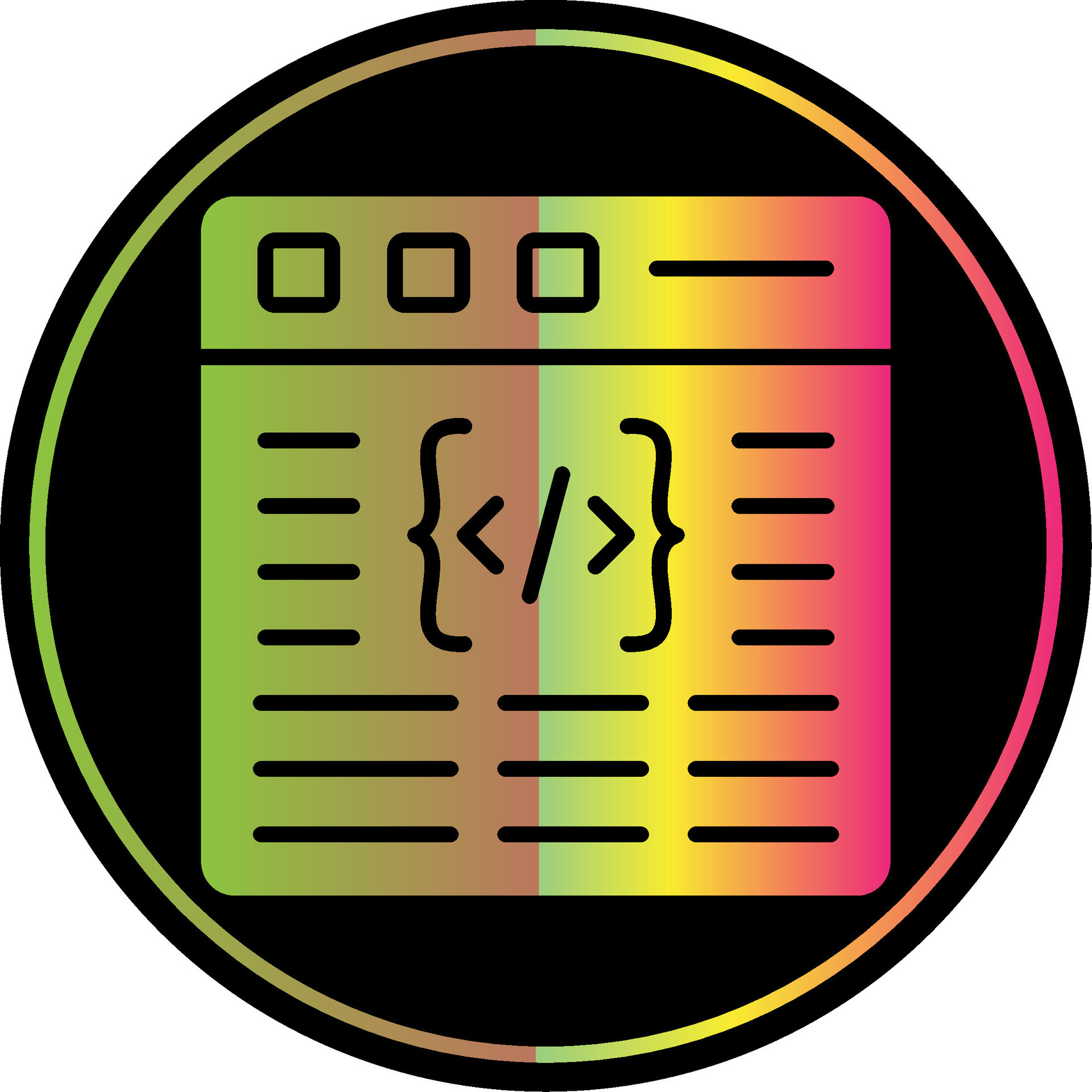 Coding Glyph Due Color Icon Design 43805651 Vector Art at Vecteezy