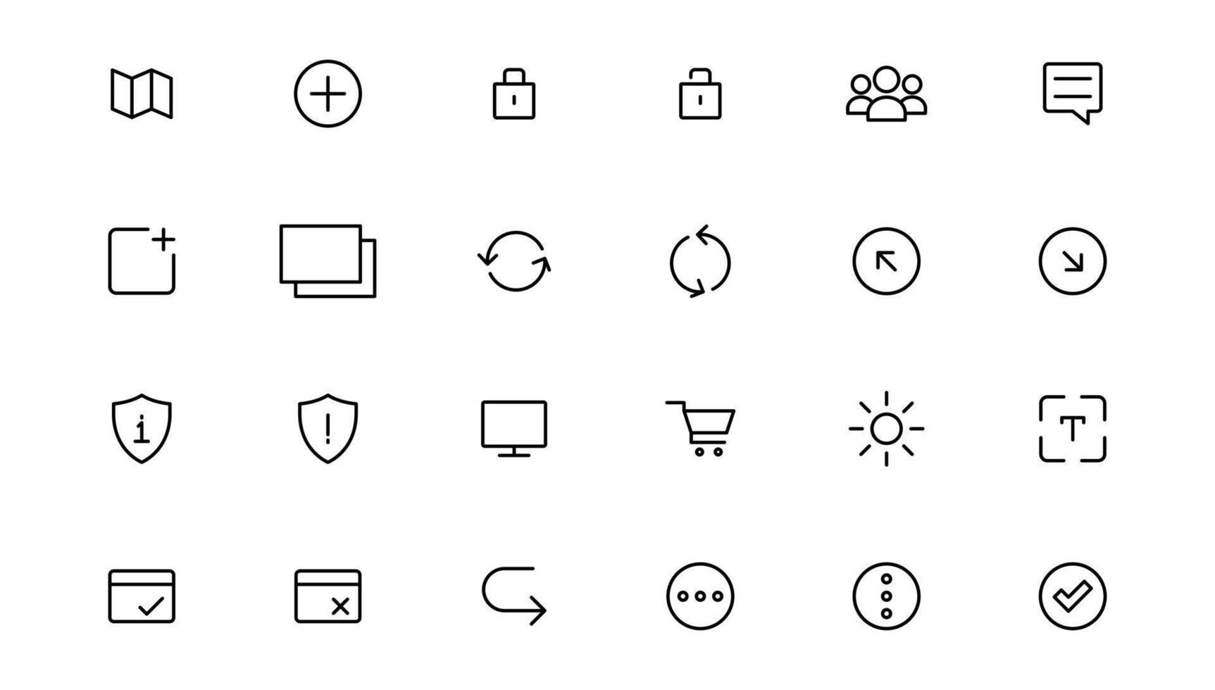 Ui Ux Icon Set Web And Mobile User Interface Icon Set Collectionoutline Icon 43806435 Vector