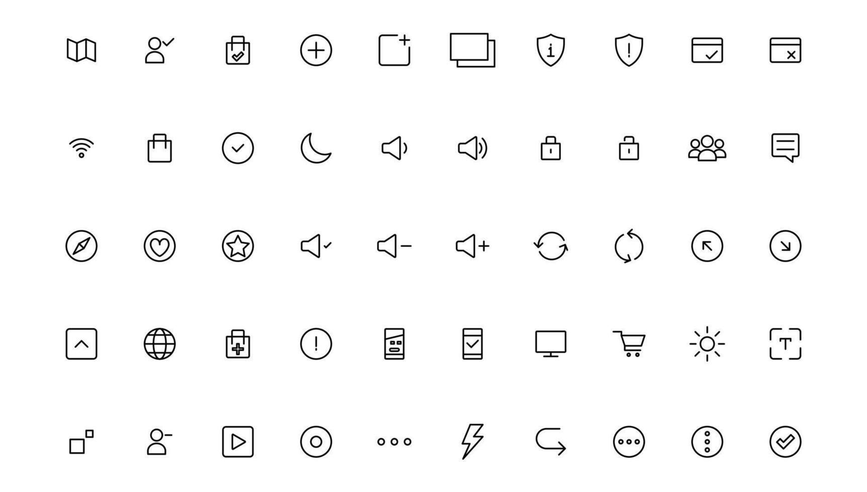 Ui UX icon set, Web and mobile user interface icon set collection ... Ui UX icon set, Web and mobile user interface icon set collection ...