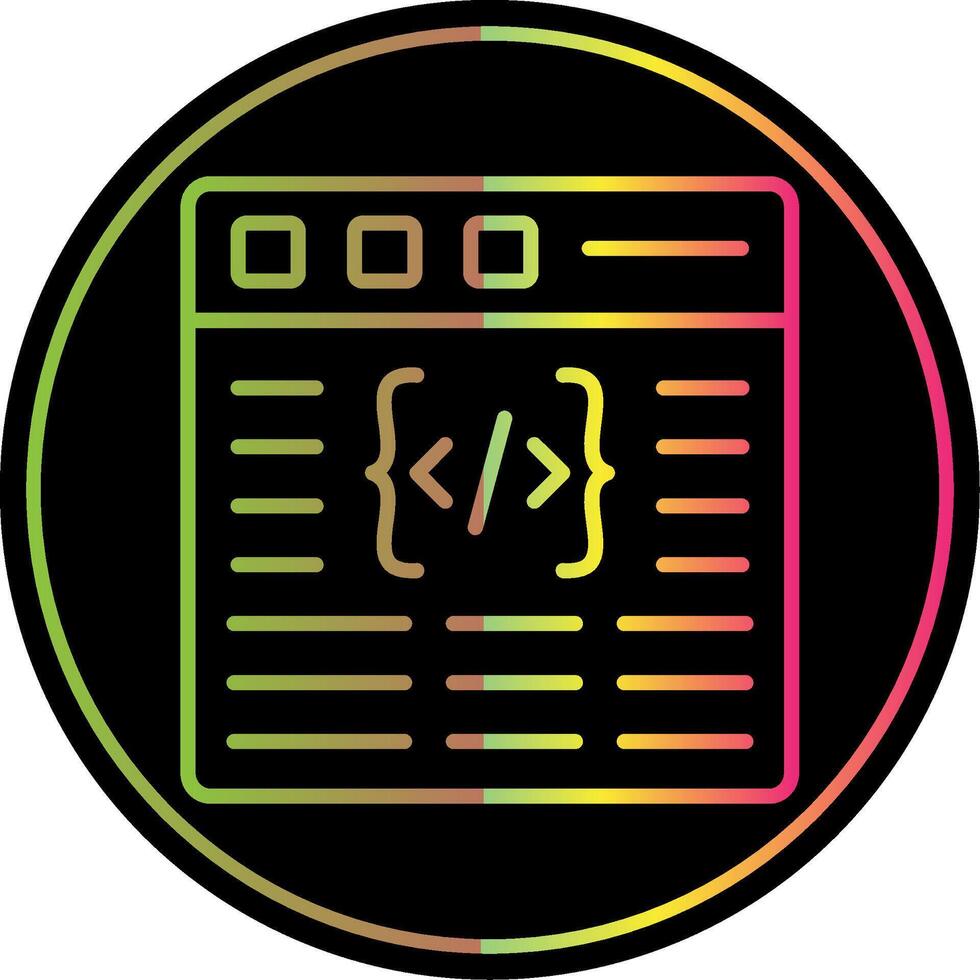 Coding Line Gradient Due Color Icon Design 43810592 Vector Art At Vecteezy