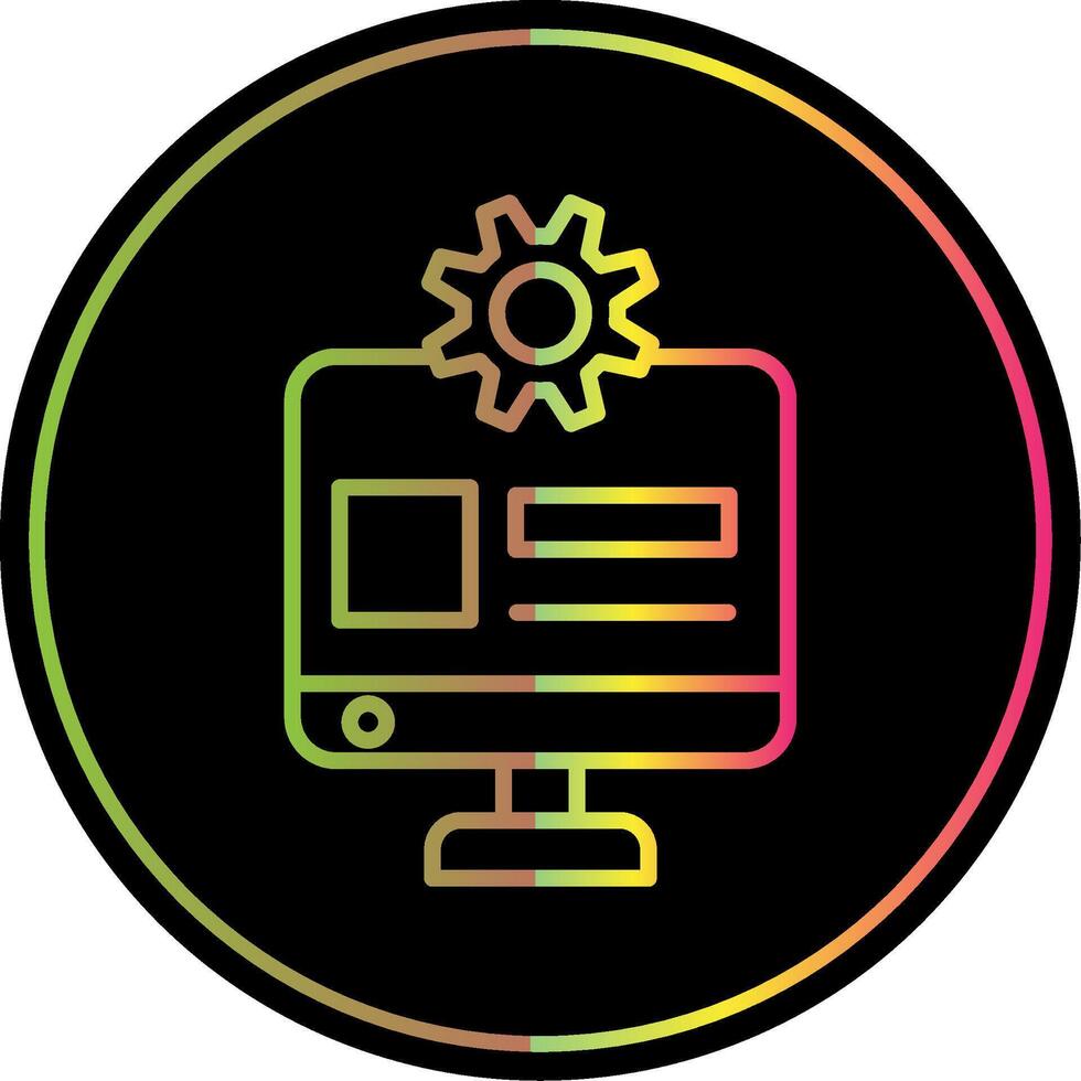 Web Administrator Line Gradient Due Color Icon Design 43811114 Vector ...