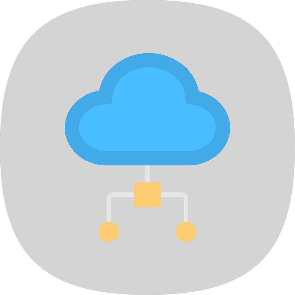 Cloud Computing Flat Curve Icon Design 43818193 Vector Art at Vecteezy