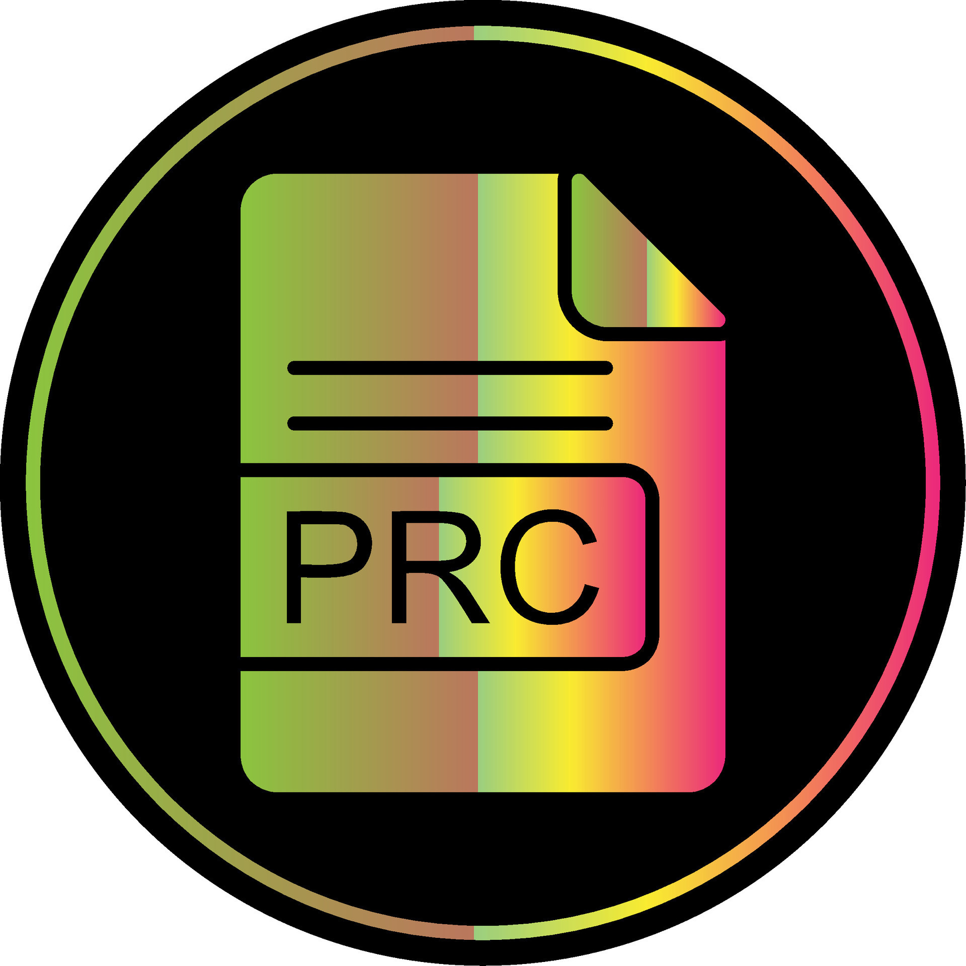 Prc File Format Glyph Due Color Icon Design 43820182 Vector Art At Vecteezy