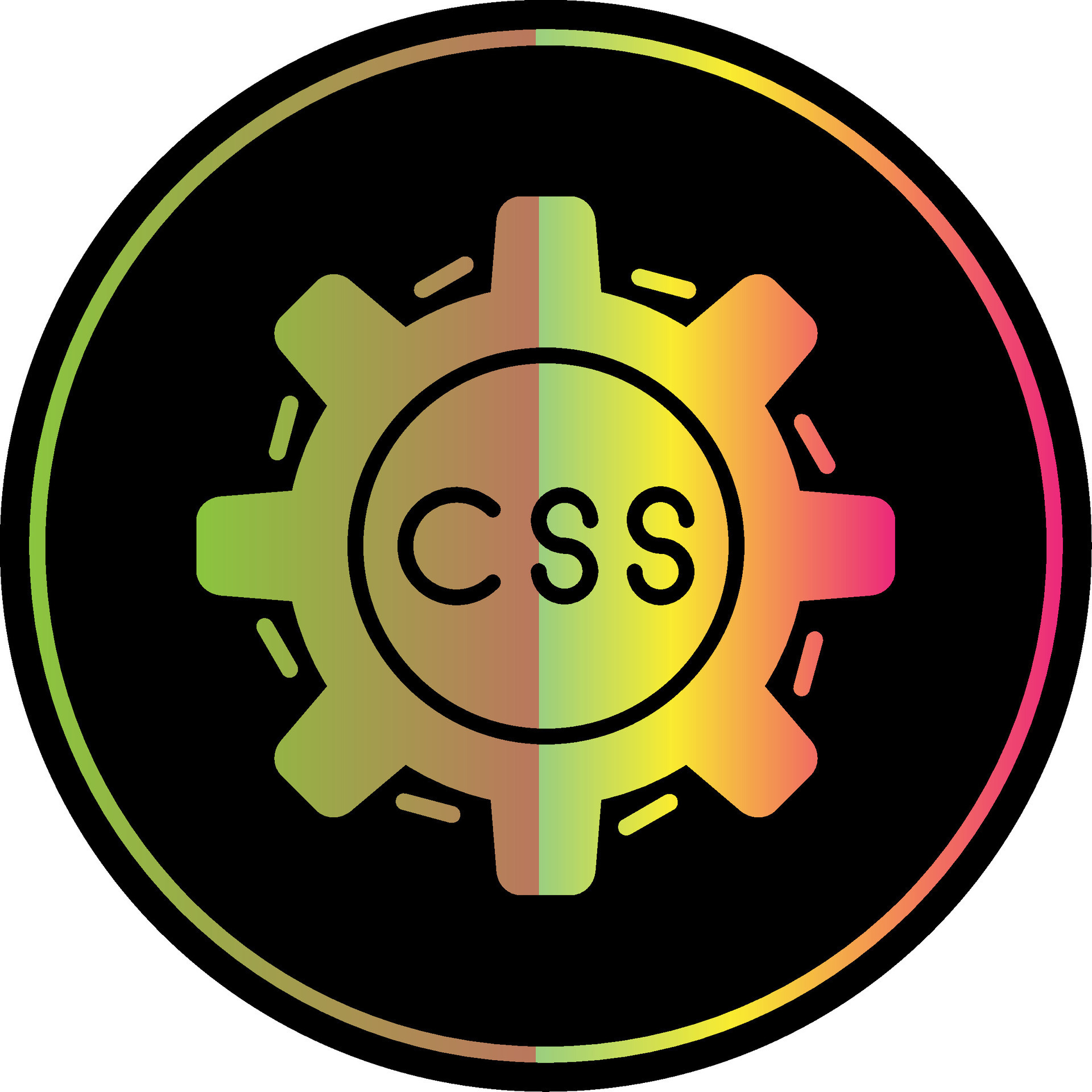 Css Coding Glyph Due Color Icon Design 43821243 Vector Art At Vecteezy