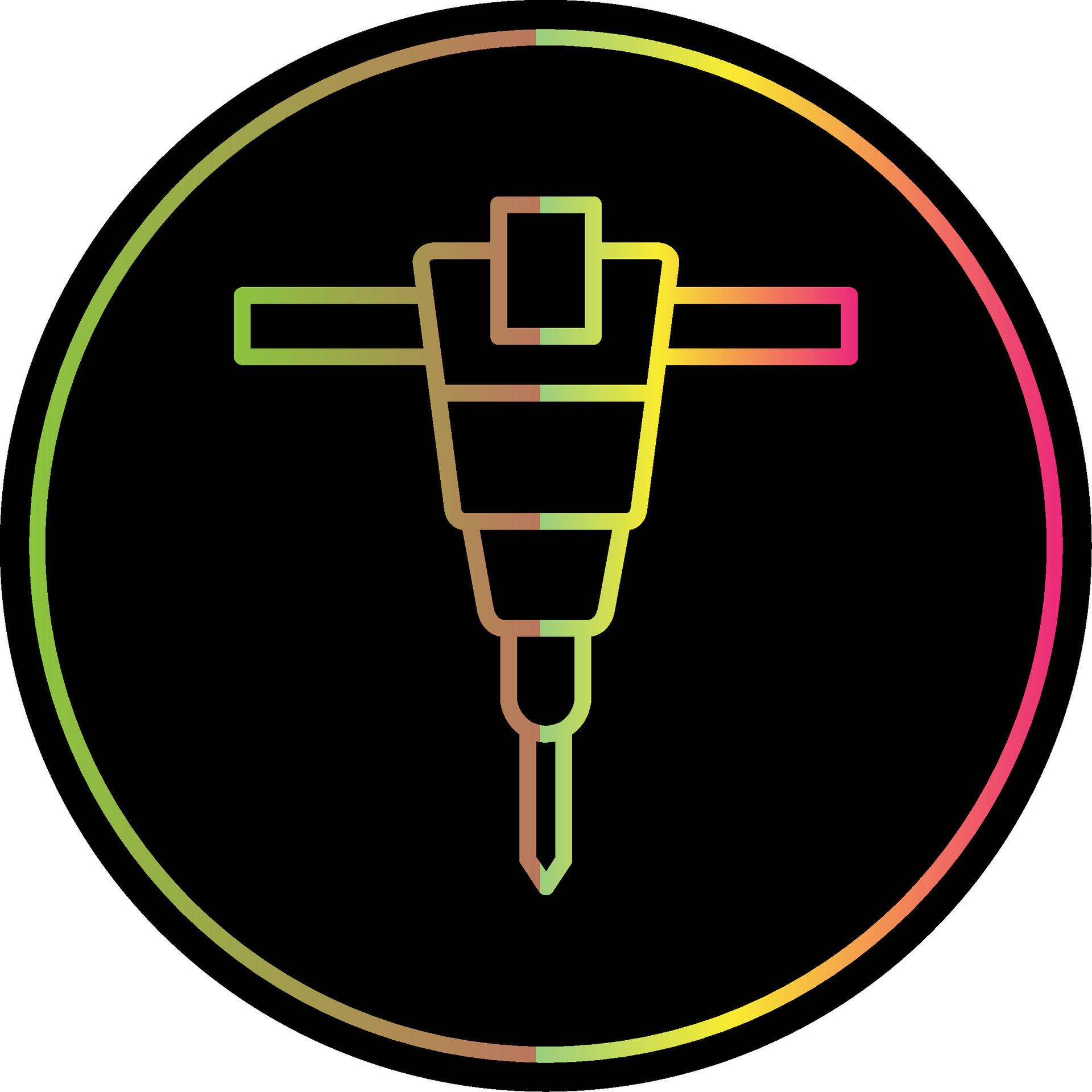 Jackhammer Line Gradient Due Color Icon Design 43823300 Vector Art At