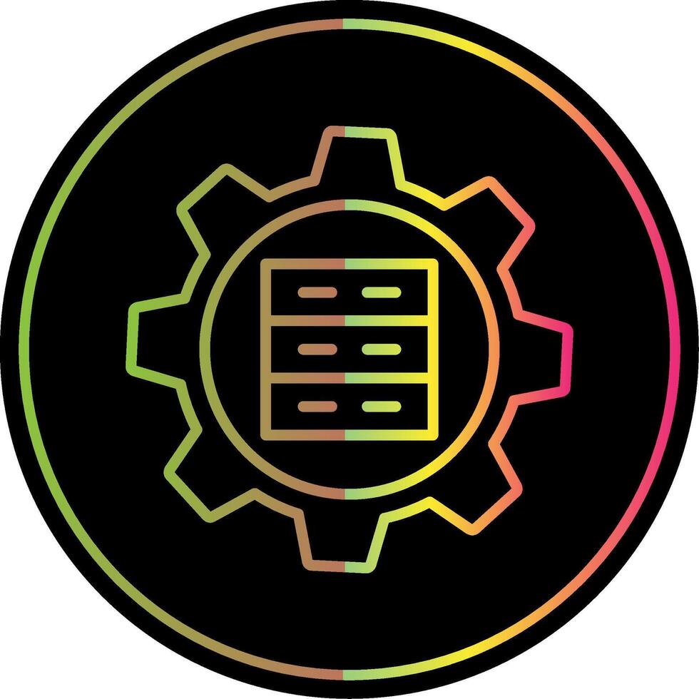 Database Management Line Gradient Due Color Icon Design 43831310 Vector