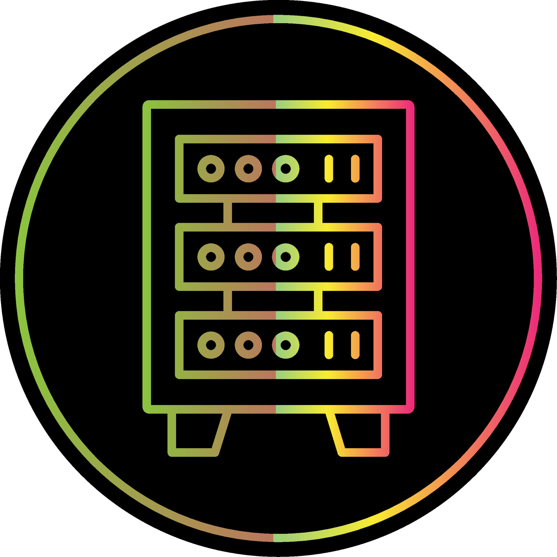 Server Rack Line Gradient Due Color Icon Design 43840370 Vector Art At