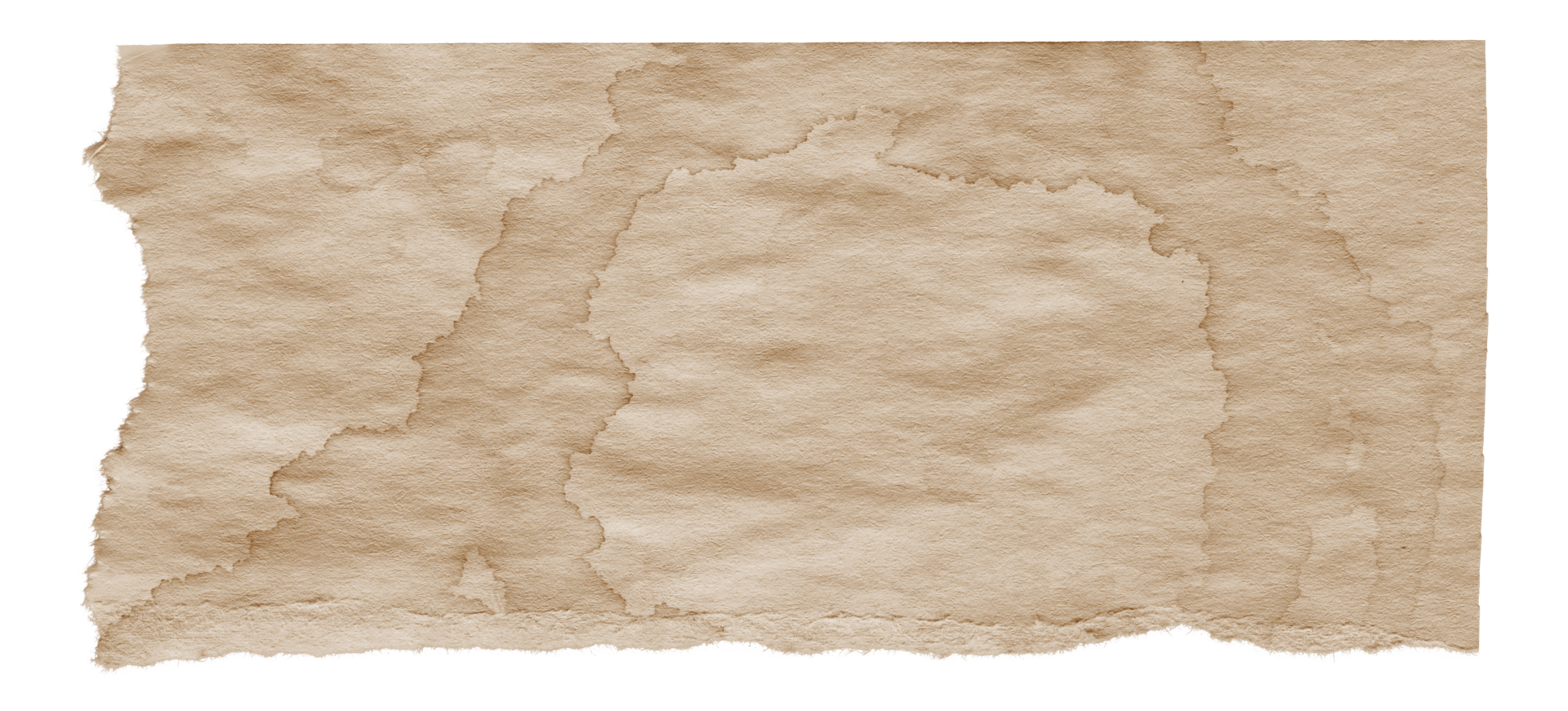 Brown Textured Torn Paper Edge Ripped Craft Paper For Scrapbooking And