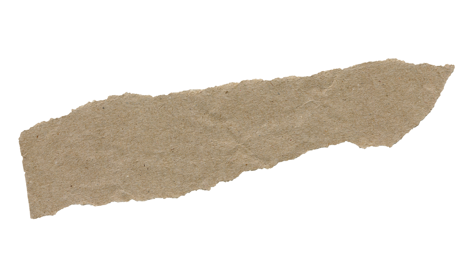 Brown Textured Torn Paper Strip Natural Ripped Craft Paper For
