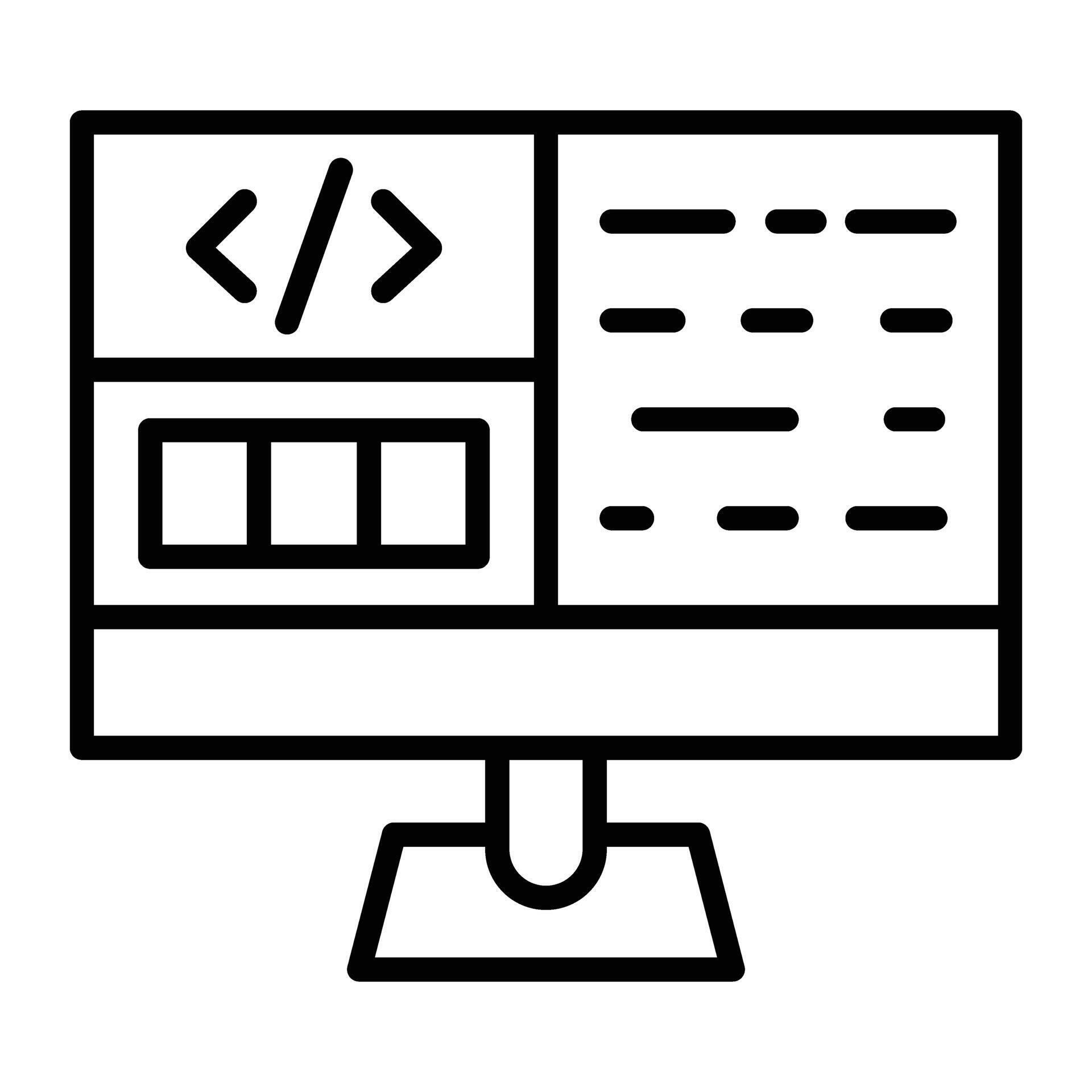 Programming Line Icon 43854090 Vector Art at Vecteezy