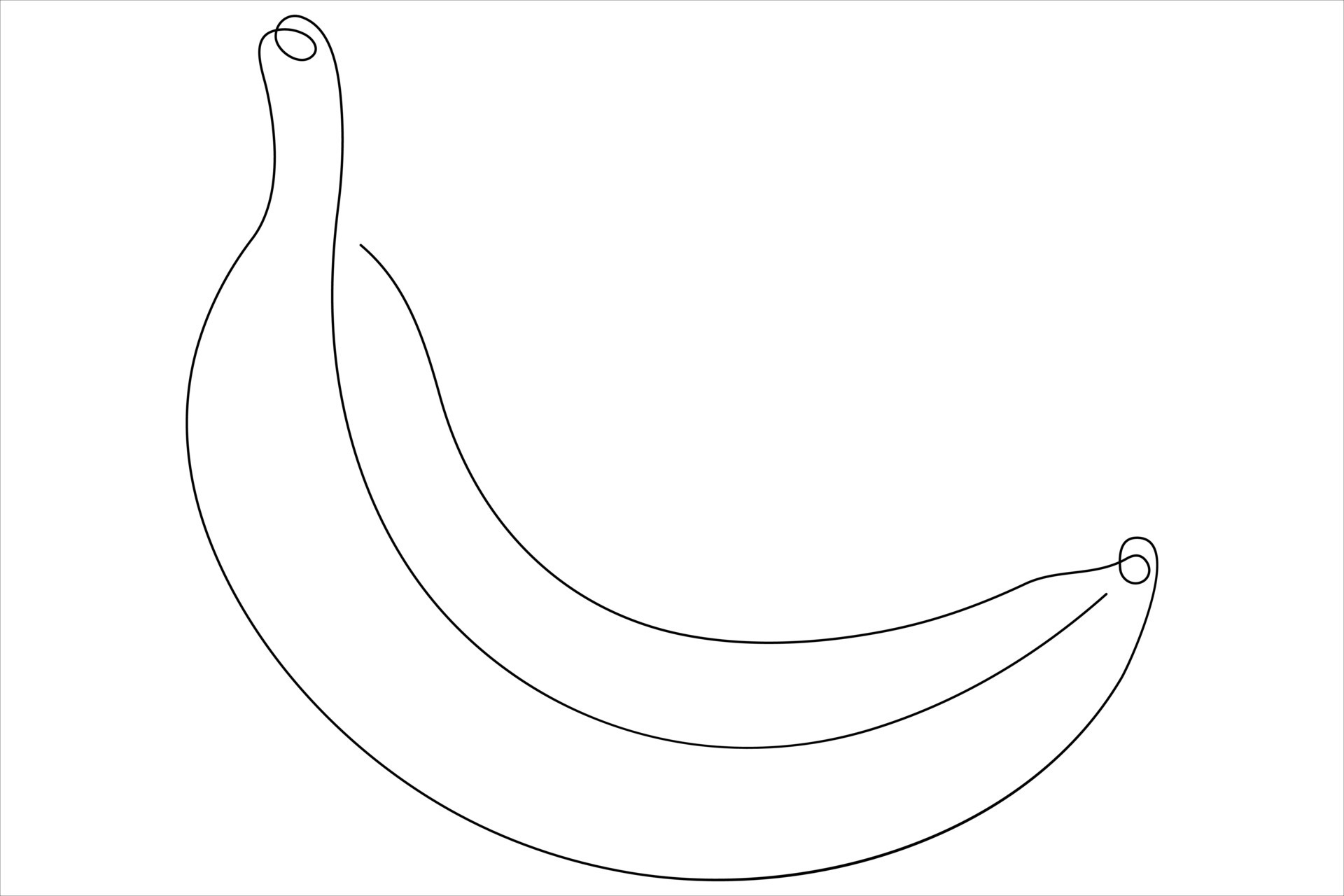 illustration of banana continuous one line art drawing concept 43854388 ...